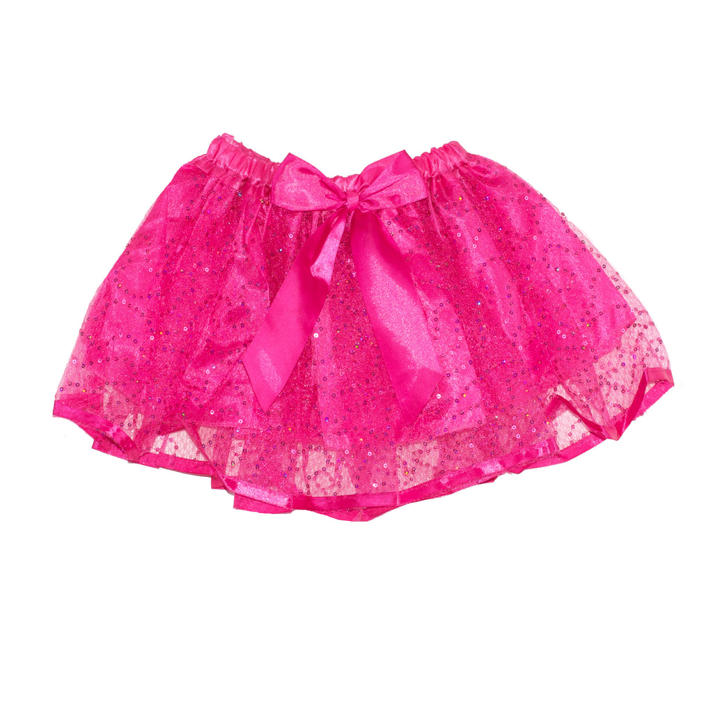 🎉 Shop Girls Pink Sparkle Tutu Skirt Dress Up Halloween Costume Kids ...