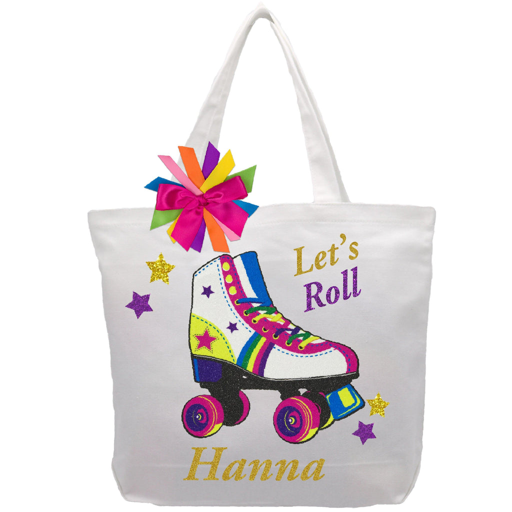 🎉 Shop Roller Skate Tote Bag at Bubblegum Divas personalized gifts for ...