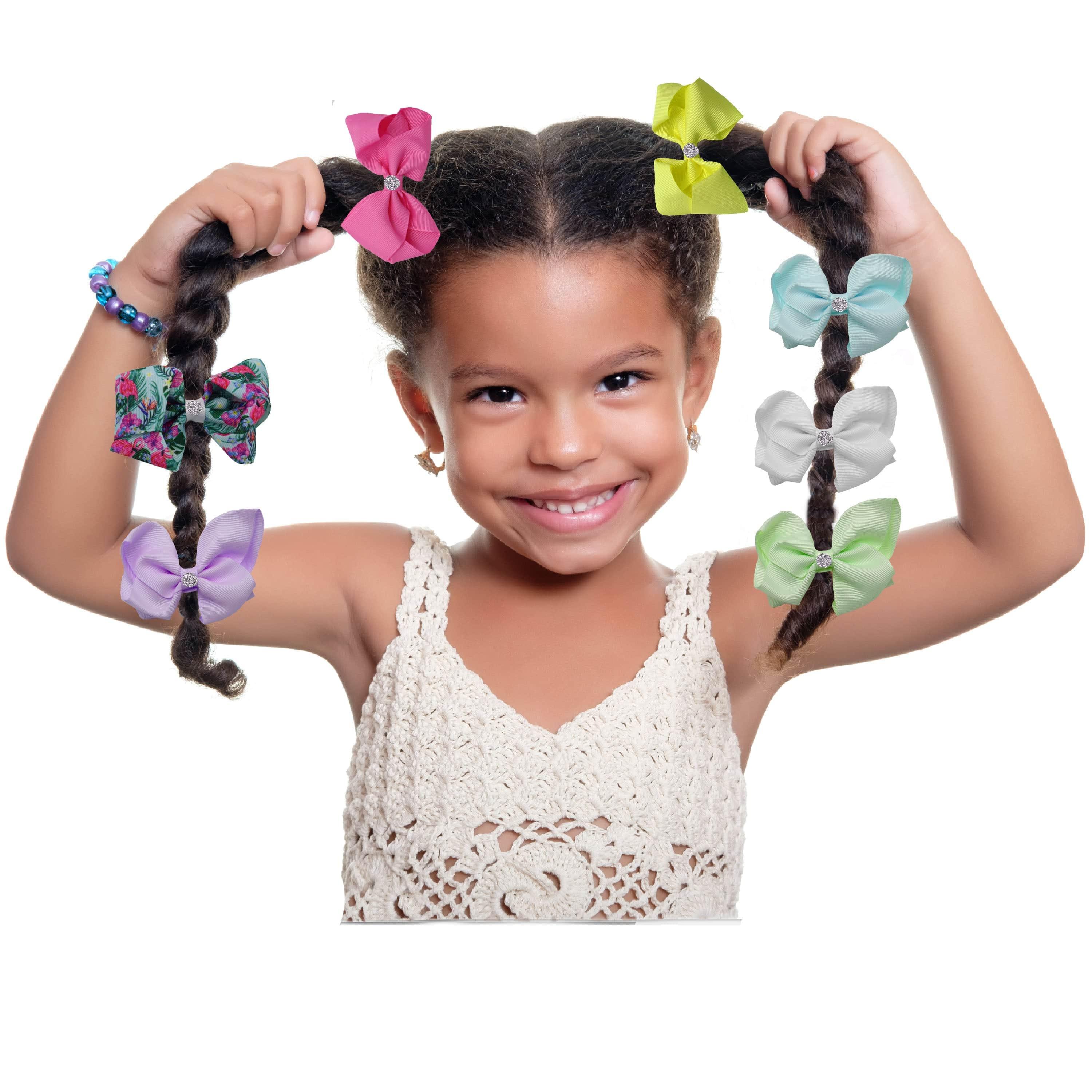 🎉 Shop Girls Hair Bows Set at Bubblegum Divas personalized gifts for girls.