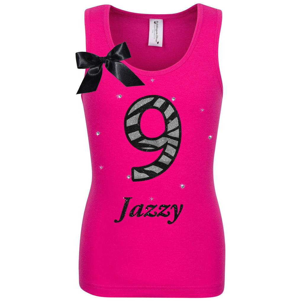 🎉 Shop SilverBlack Zebra 9 Shirt at Bubblegum Divas personalized gifts ...