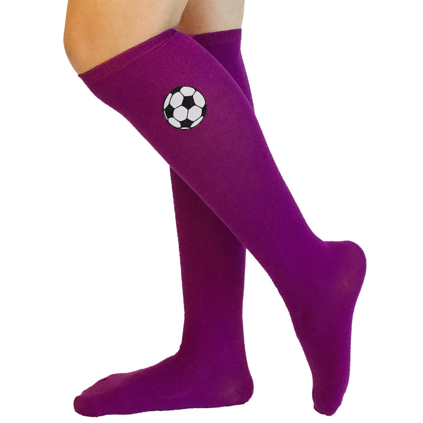Shop Girls' Purple Knee-High Soccer Socks | Comfortable and Stylish ...
